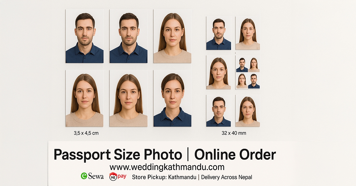 Online Passport Size Photo Print in Nepal | Fast Delivery | Wedding ...